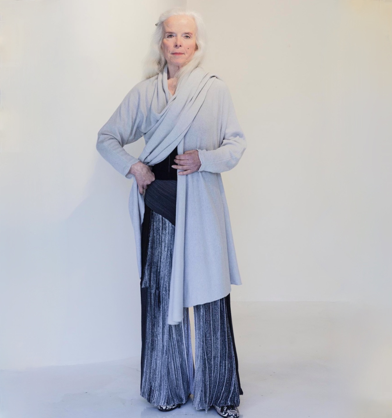 Plissee Hose / melange 0001 - Judith Haarmann